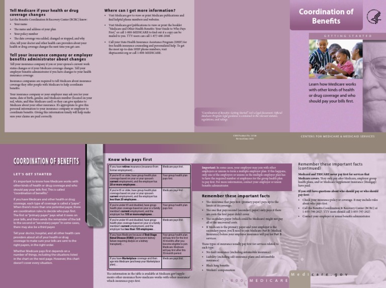 Coordination of Benefits PDF | PDF | Medicare (United States) | Health ...