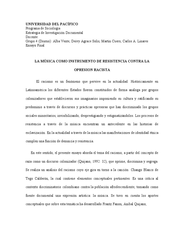 Chango Blanco | PDF | Racismo | Discriminación y relaciones raciales