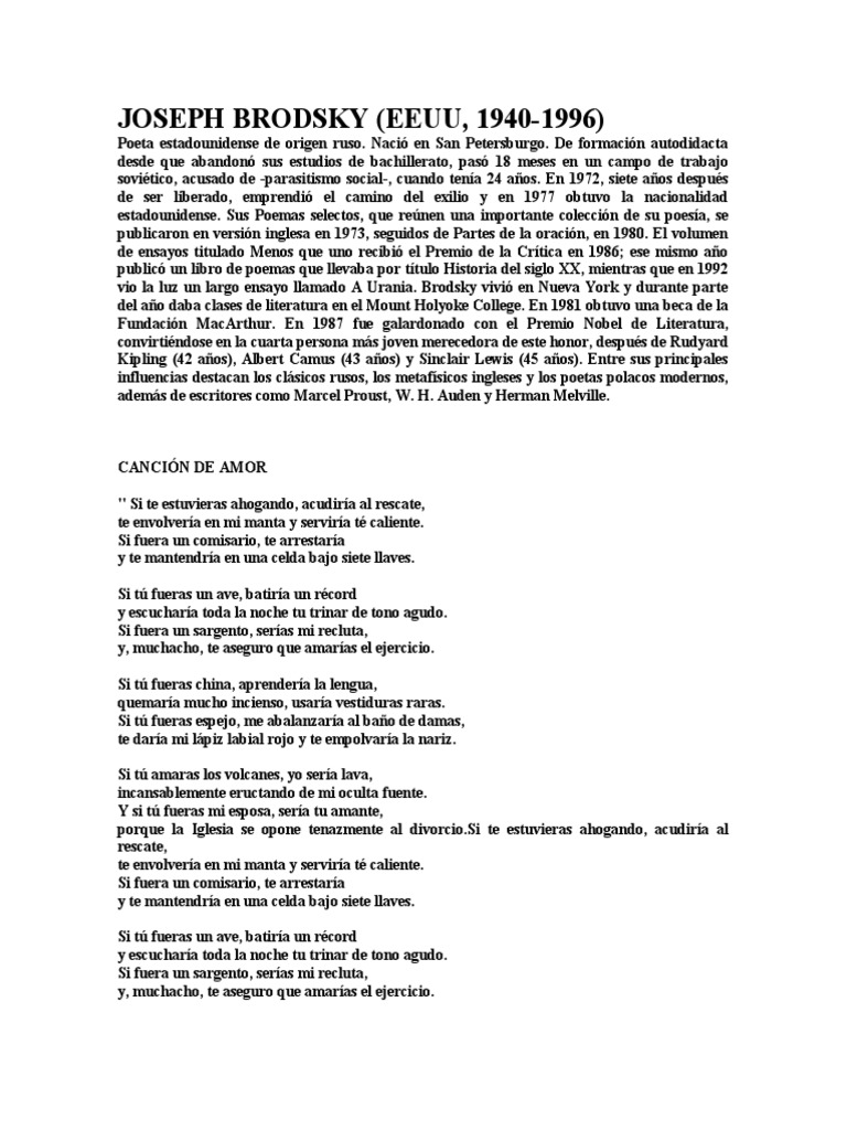 Joseph Brodsky (Eeuu, 1940-1996) | PDF | Venecia | Rusia