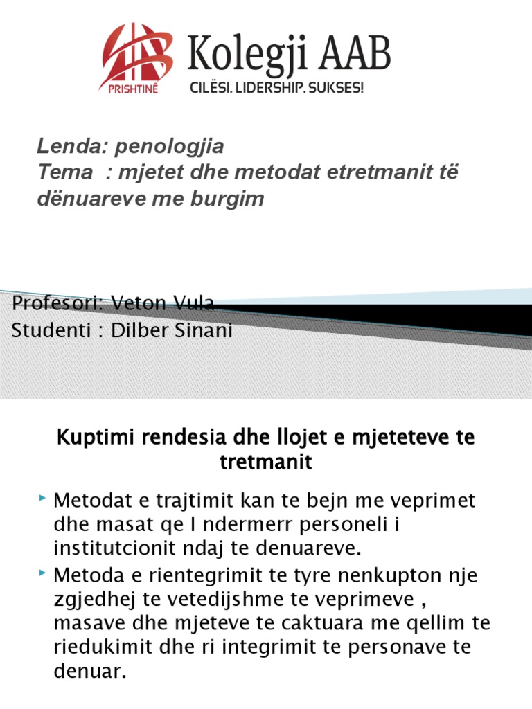 Prezantim Penologji | PDF