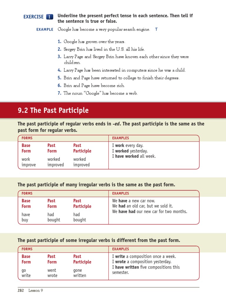 Present Perfect Tense Exercises | PDF | Perfect (Grammar) | Verb