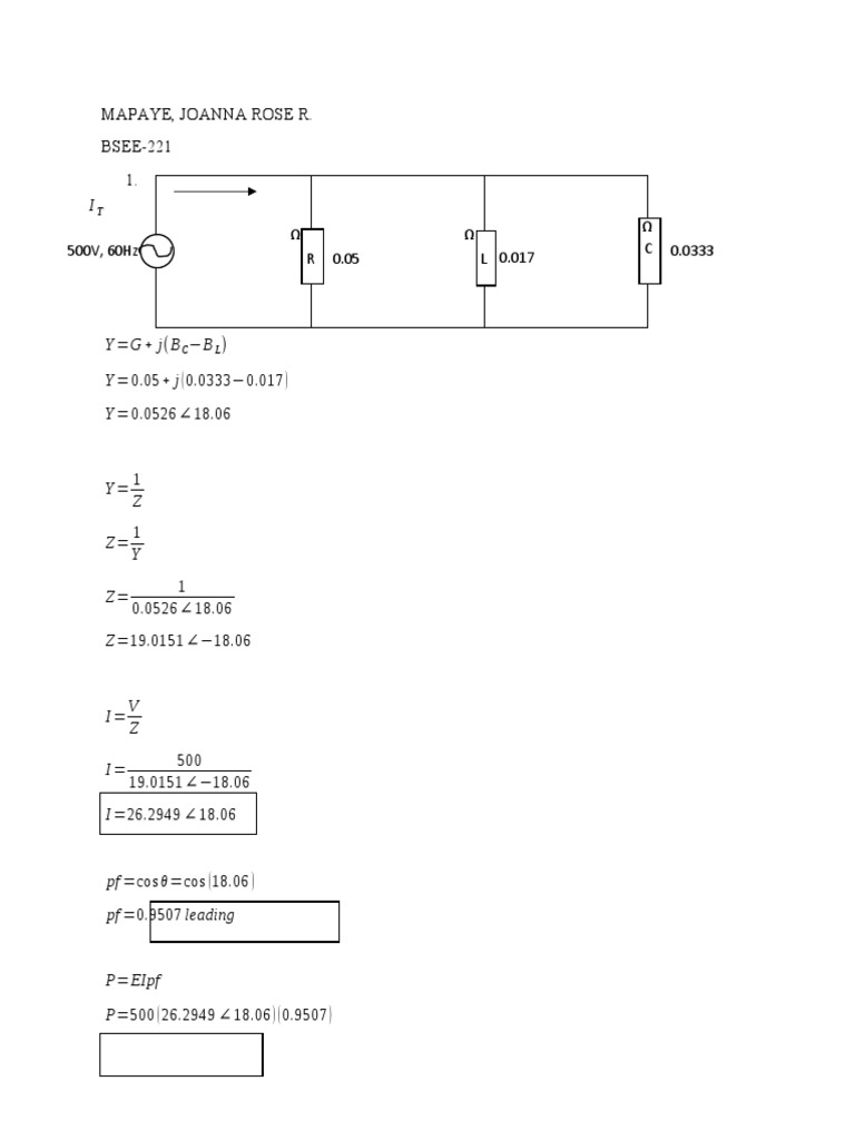 Circuits2-Problem Set | PDF