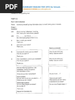 B1 Speaking Test Guide and Activities | PDF