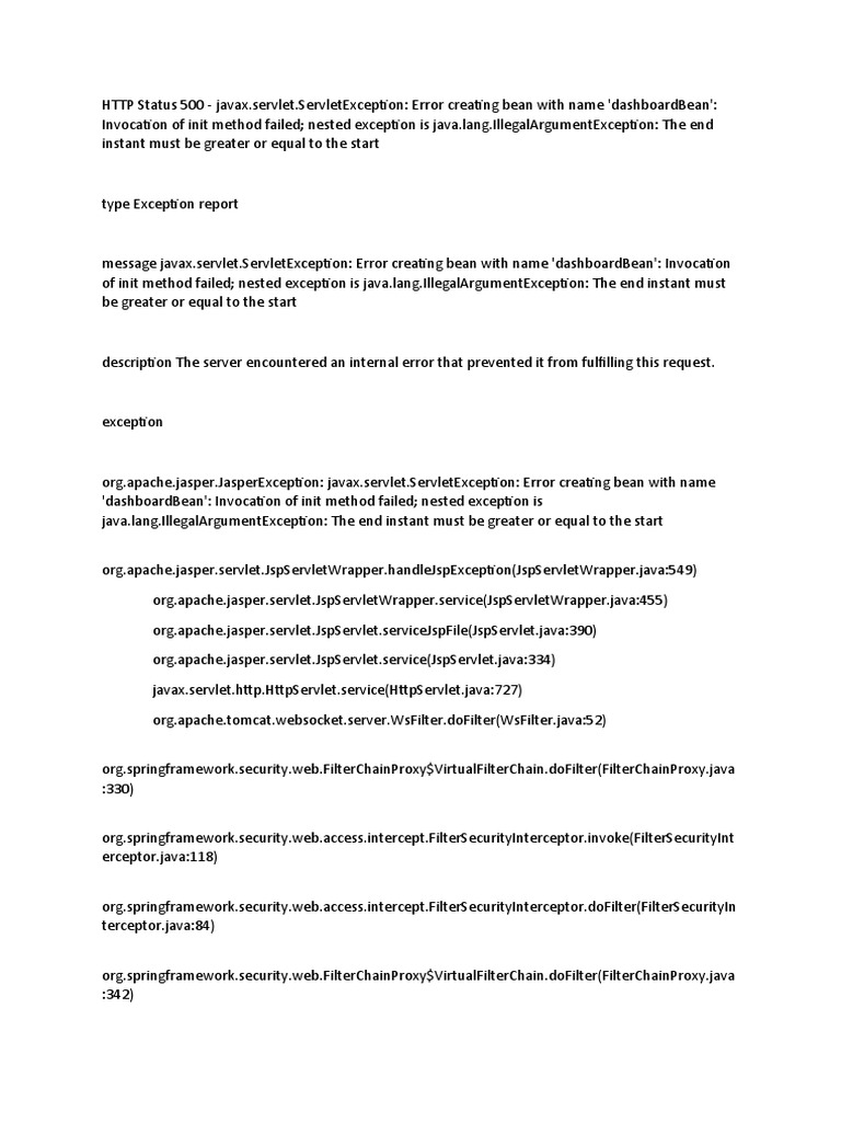 HTTP Status 500 | PDF | Java Servlet | Oracle Acquisitions