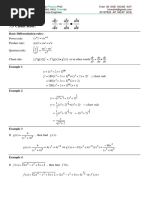 Formula Sheet Calculus-Derivatives | PDF