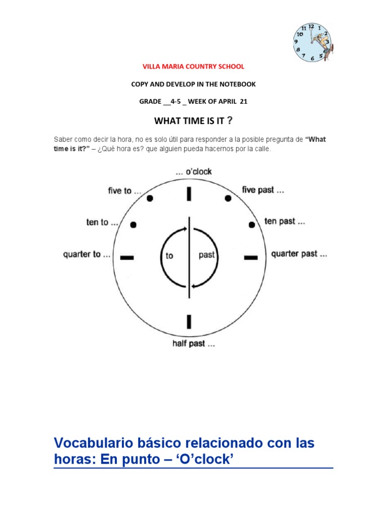(Resuelto) What Time Is It 4-5 Abril 21 | PDF | Estudios de idiomas ...