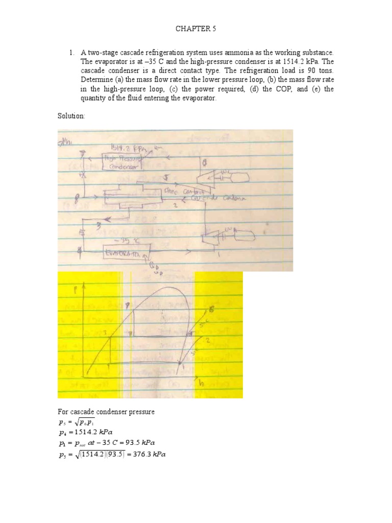 Refrigeration Problem 1-2 Solved | PDF | Refrigeration | Heat Transfer