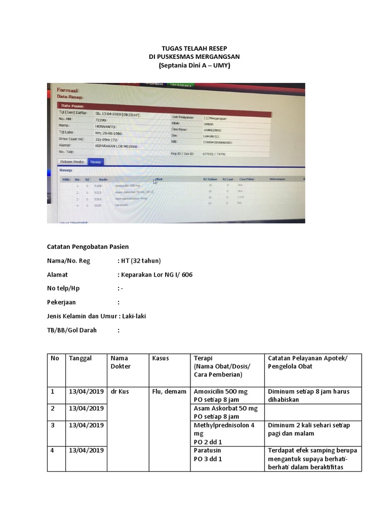 Tugas Telaah Resep | PDF
