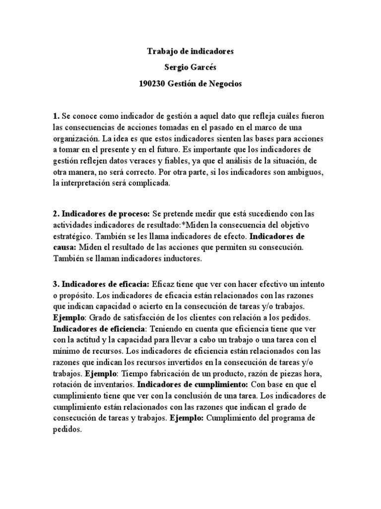 Trabajo Sergio Garces | PDF | Business | Cognición