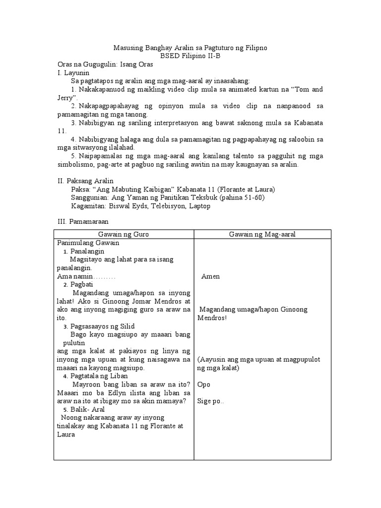 Banghay Aralin | PDF