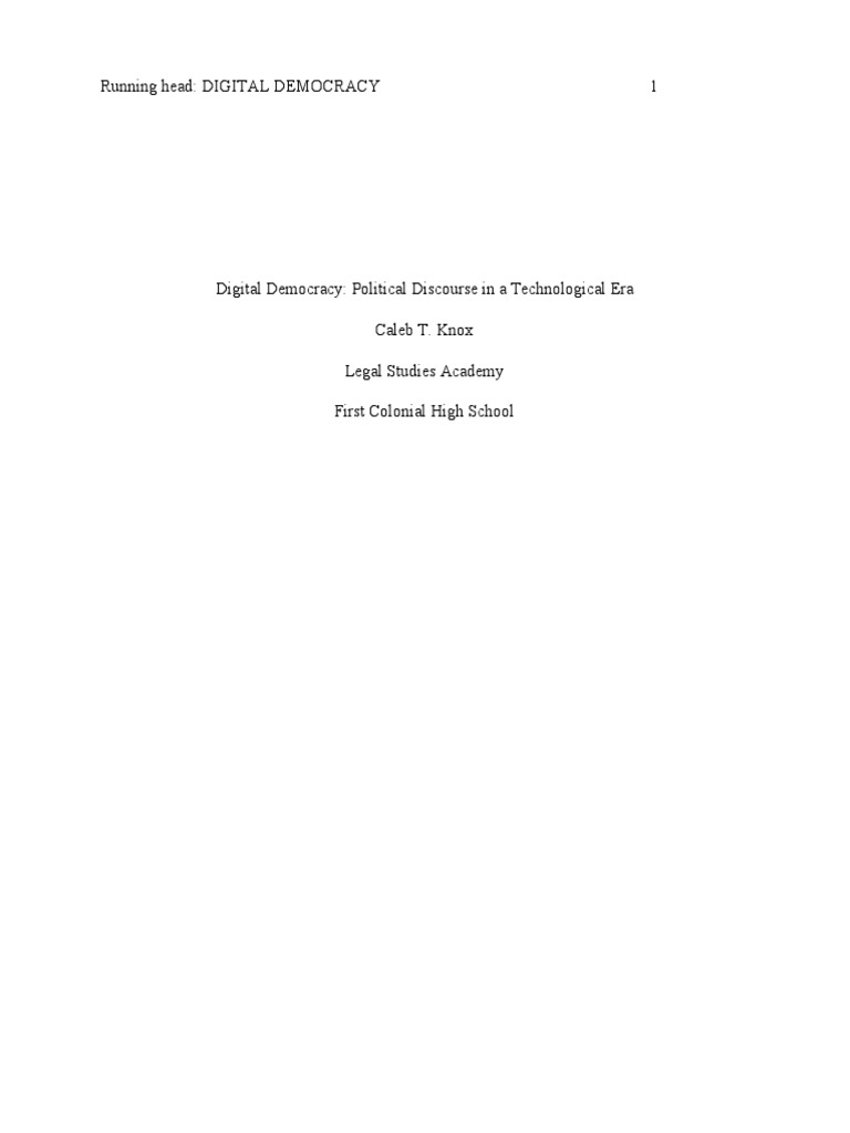 Caleb Knox - The Final Paper - 2963930 1 | PDF | Freedom Of Speech ...