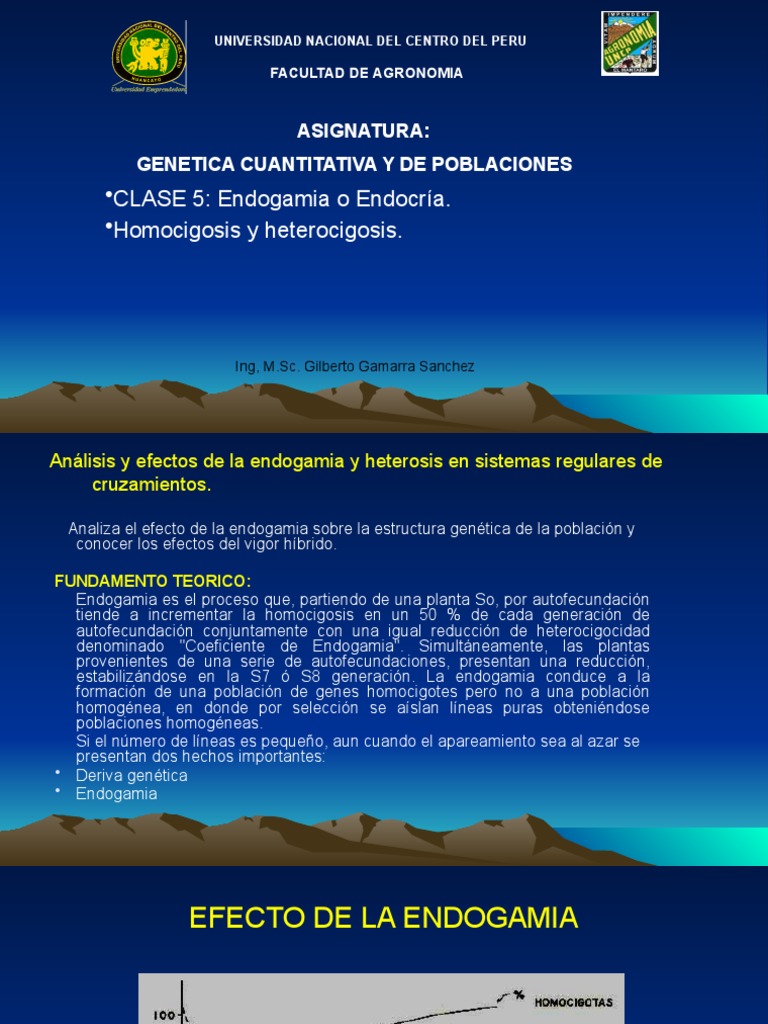 CLASE 5. Endogamiao Endocría | PDF | Endogamia | Evolución biológica