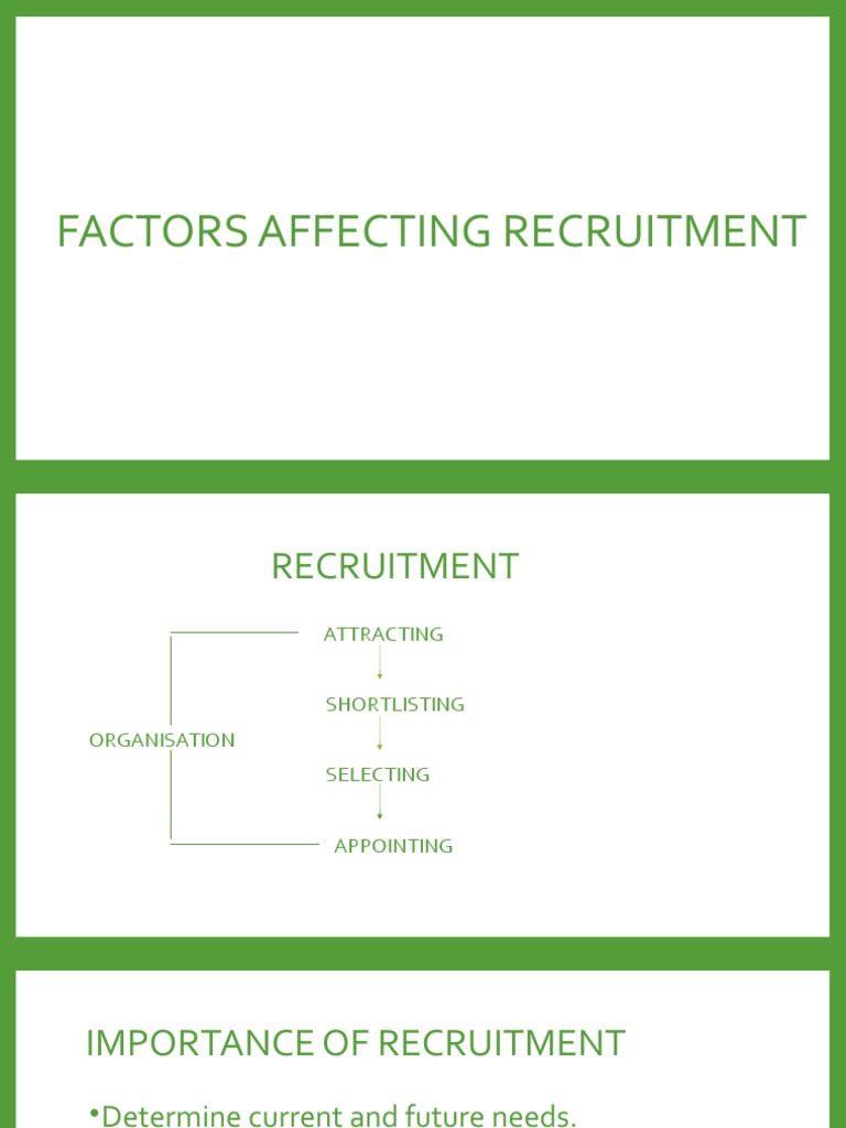 Factors Affecting Recruitment | PDF