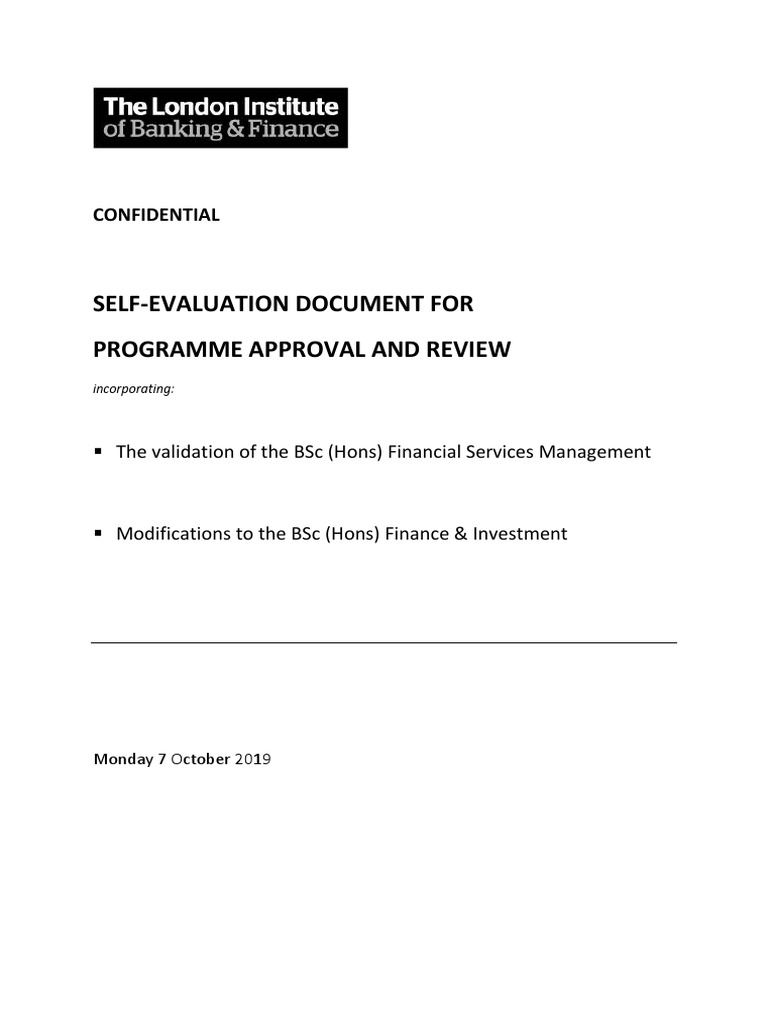 8 Self Evaluation Document | PDF | Apprenticeship | Monetary Policy