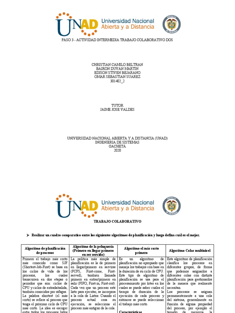 Comparación de algoritmos de planificación de procesos: FCFS, SJF ...