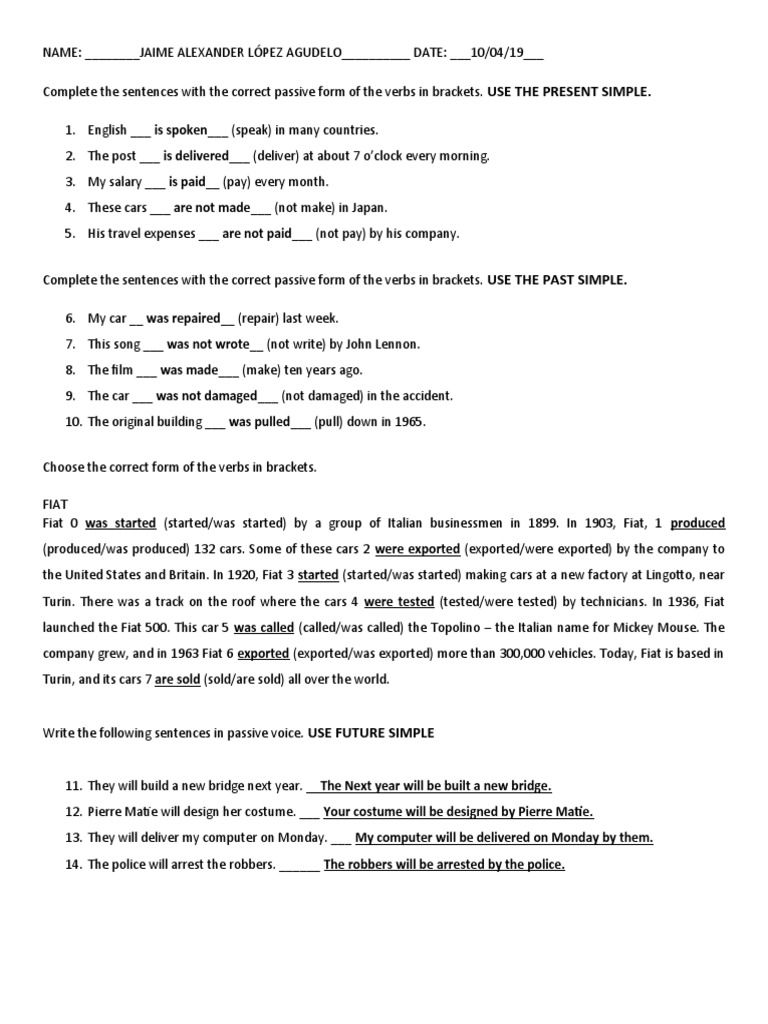 Passive Voice Workshop 1 | PDF | Language Arts & Discipline