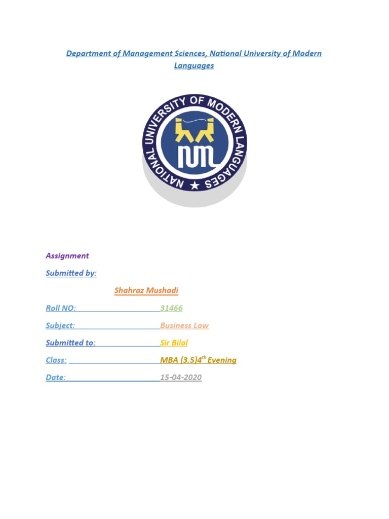 BL Assignment | PDF | Partnership | Limited Company