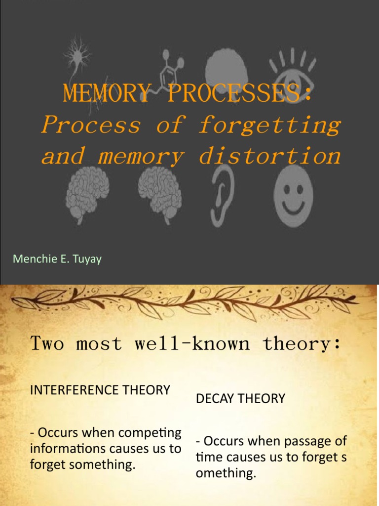 Memory Processes: Process of Forgetting and Memory Distortion | PDF | Recall (Memory) | Memory ...