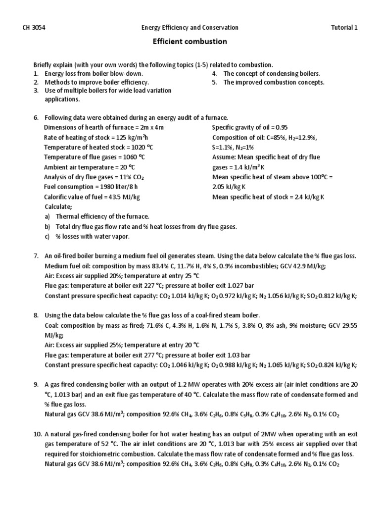 Efficient Combustion | PDF | Boiler | Combustion