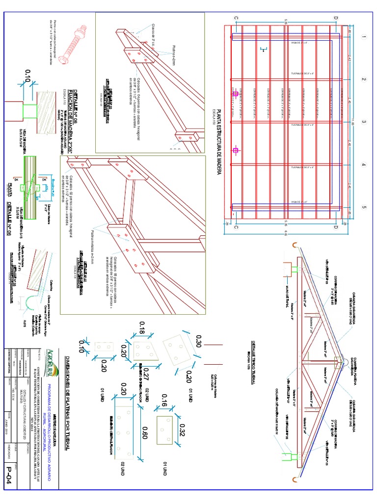 Plano Cobertizo de Piedra YAULI ESTRUCTURA PDF | PDF | Ingeniería mecánica
