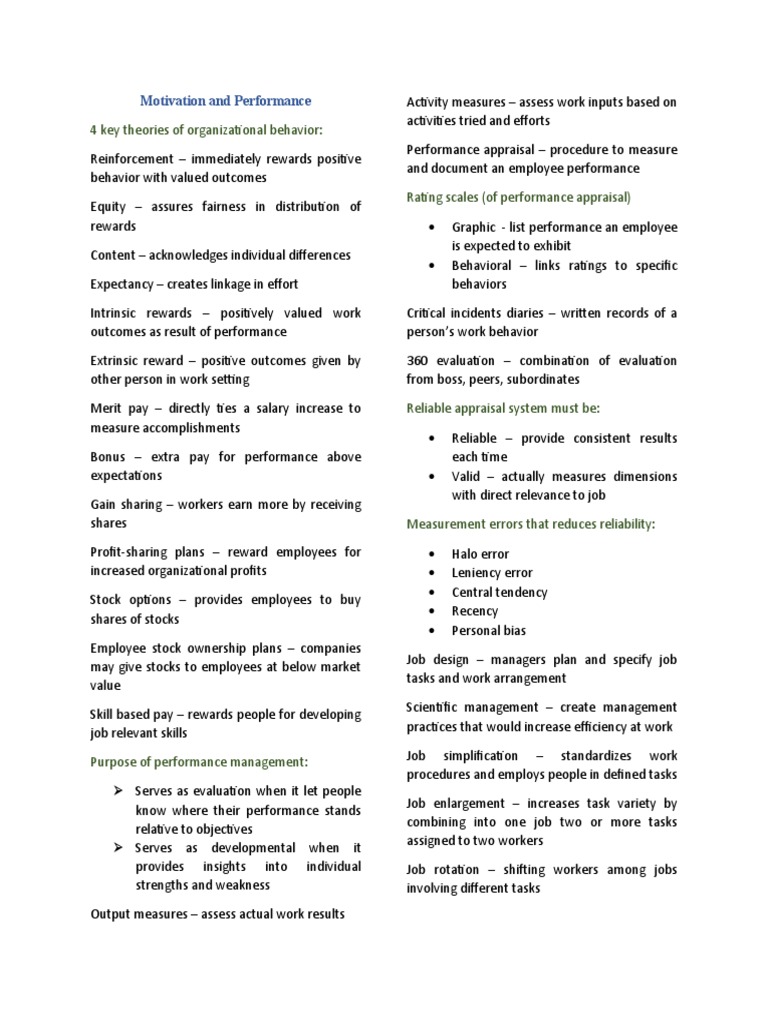 Motivation and Performance: 4 Key Theories of Organizational Behavior ...