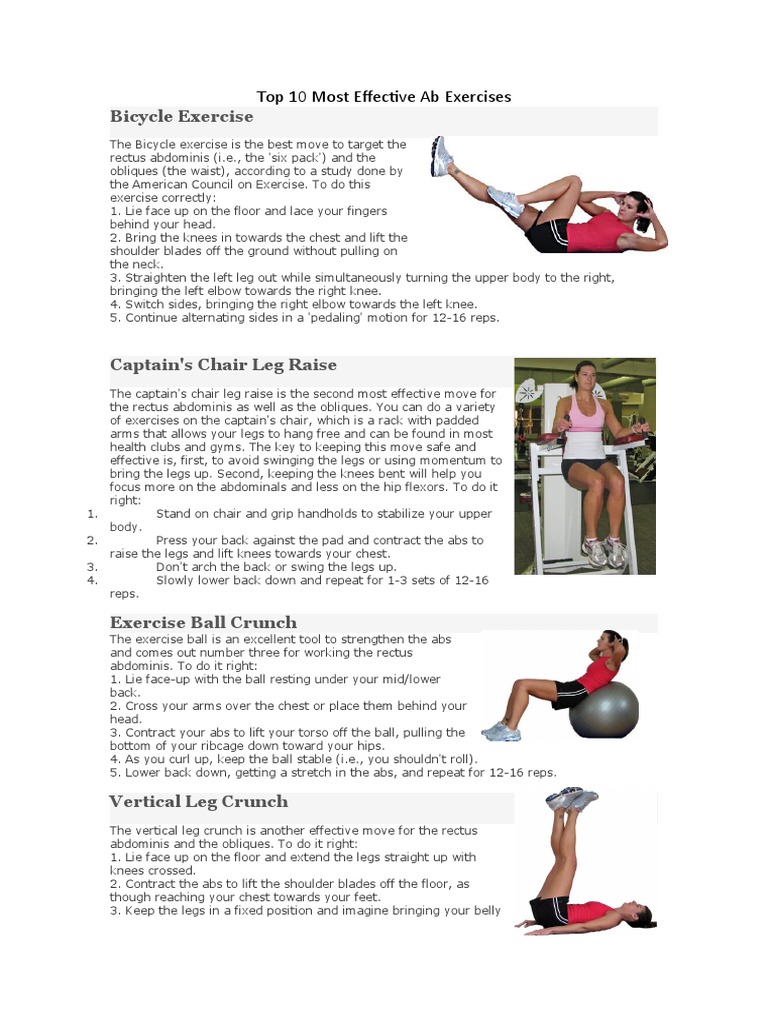Top 10 Most Effective Ab Exercises | PDF | Musculoskeletal System ...