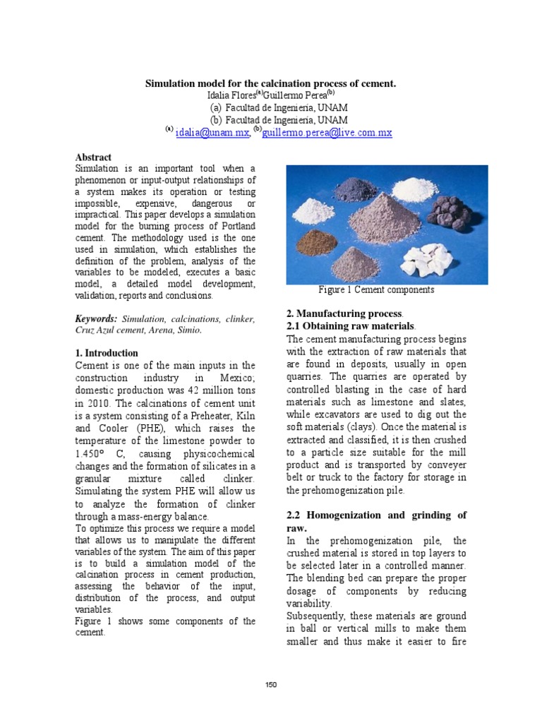 Simulation Model For The Calcination Process of Cement .: Idalia@unam ...