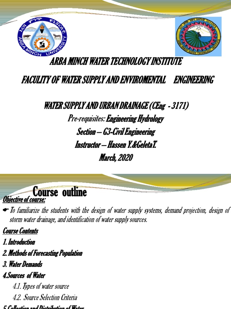 Water Supply and Urban Drainage PDF | PDF | Water Supply | Water