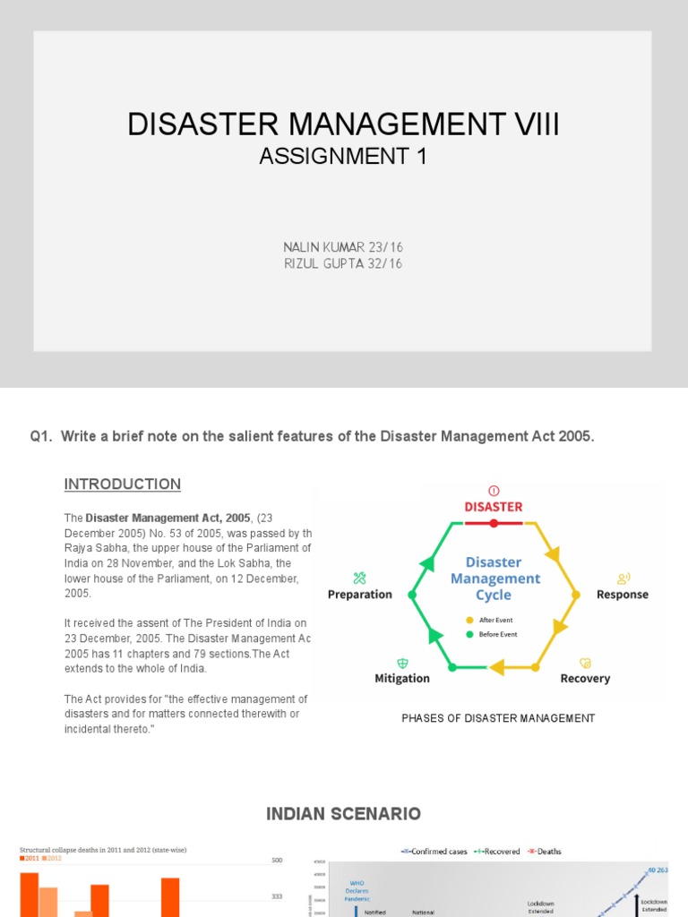 Disaster Management Viii: Assignment 1 | PDF | Emergency Management ...