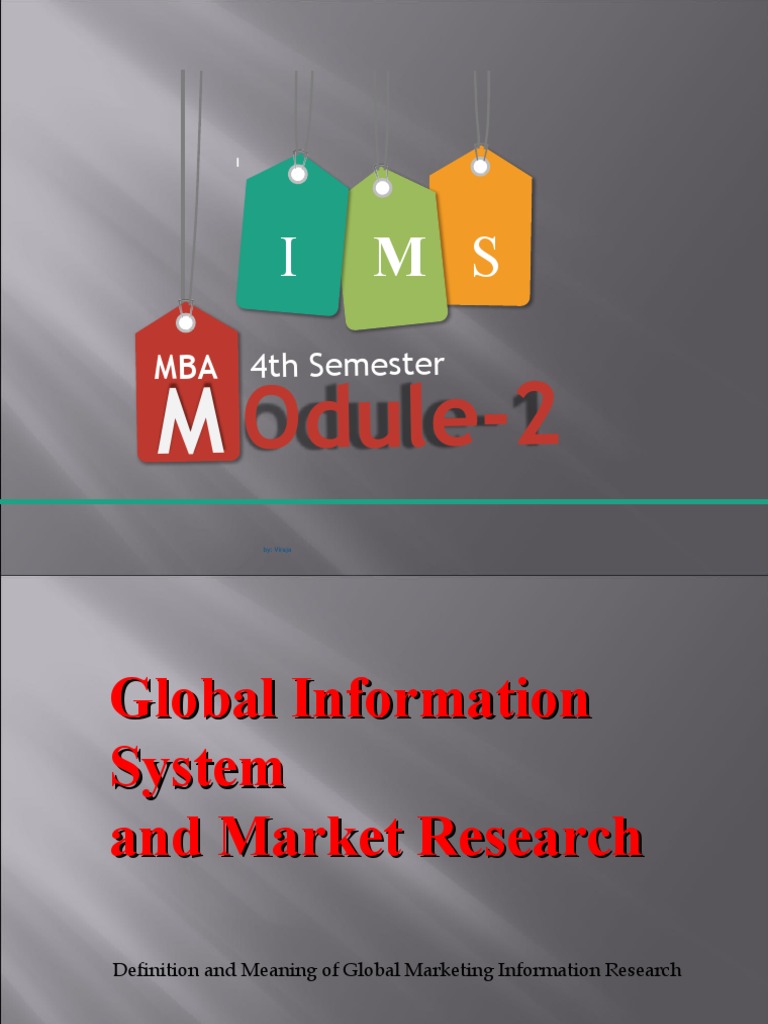 Module 2 IMS | PDF | Marketing Research | Information System