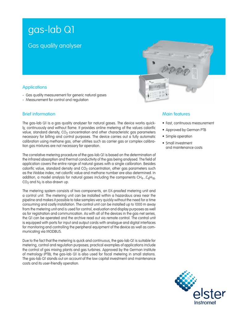 DS Gas Lab Q1 EN | PDF | Natural Gas | Calibration
