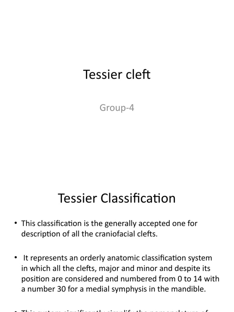 Tessier Cleft | PDF | Human Anatomy | Medical Specialties