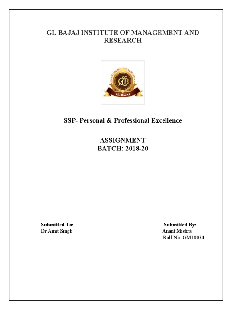 SSP Assignment | PDF | Business