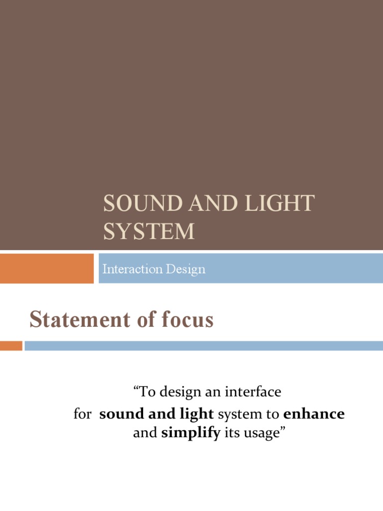 Interaction Design Light and Sound | PDF | Switch | Microphone