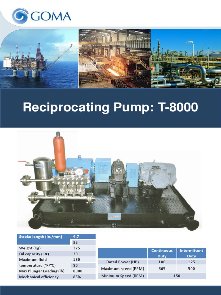 28.GOMA Pump T-8000 Catalouge | PDF | Pump | Vehicle Technology