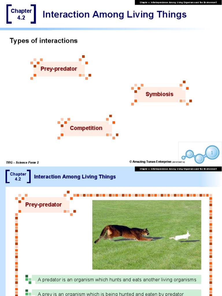 Form 2, Chap 04: Interdependence Among Living Organisms and The ...