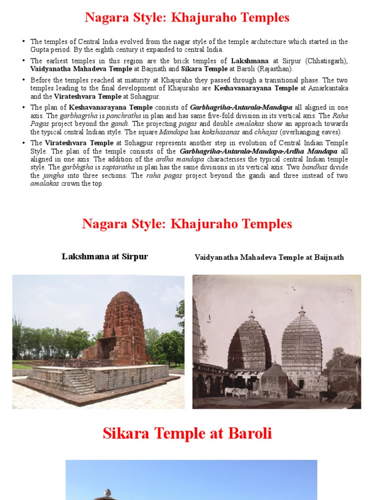 Nagara Style at Khajuraho | PDF | Art Media | Architectural Design