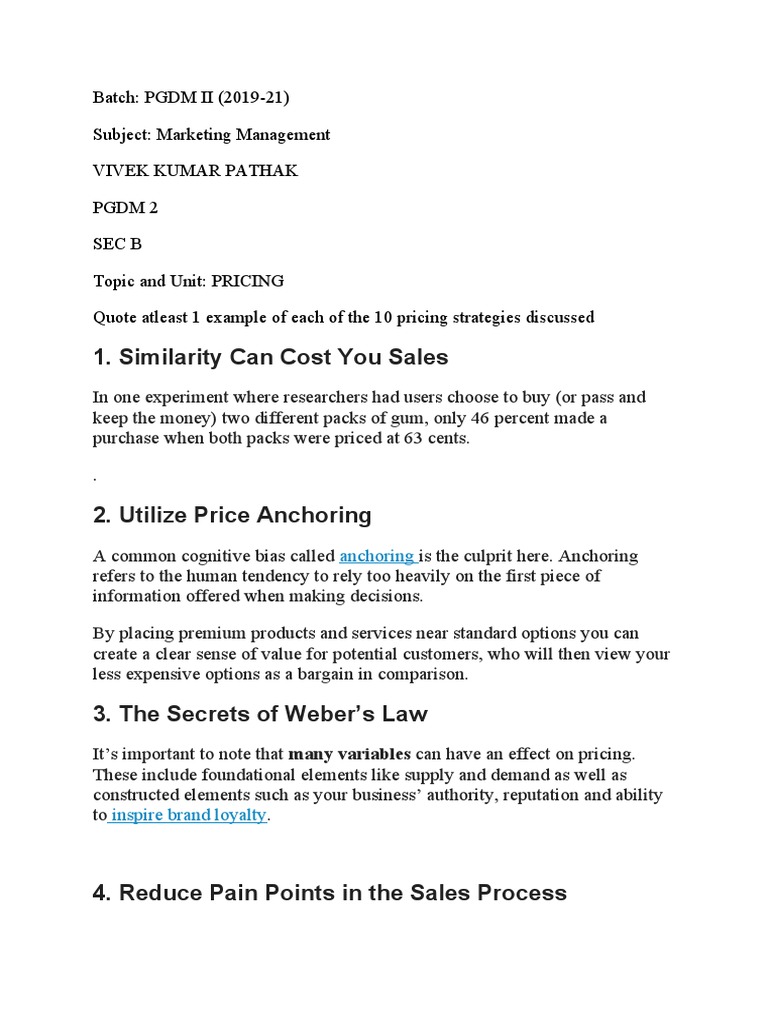 MM-Week 2-Session 2-Assignment | PDF | Pricing | Prices