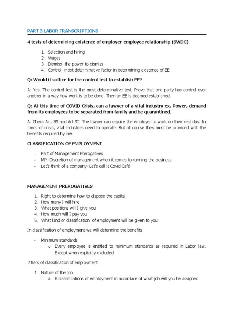 Understanding Employment Classifications | PDF | Trade Union | Employment