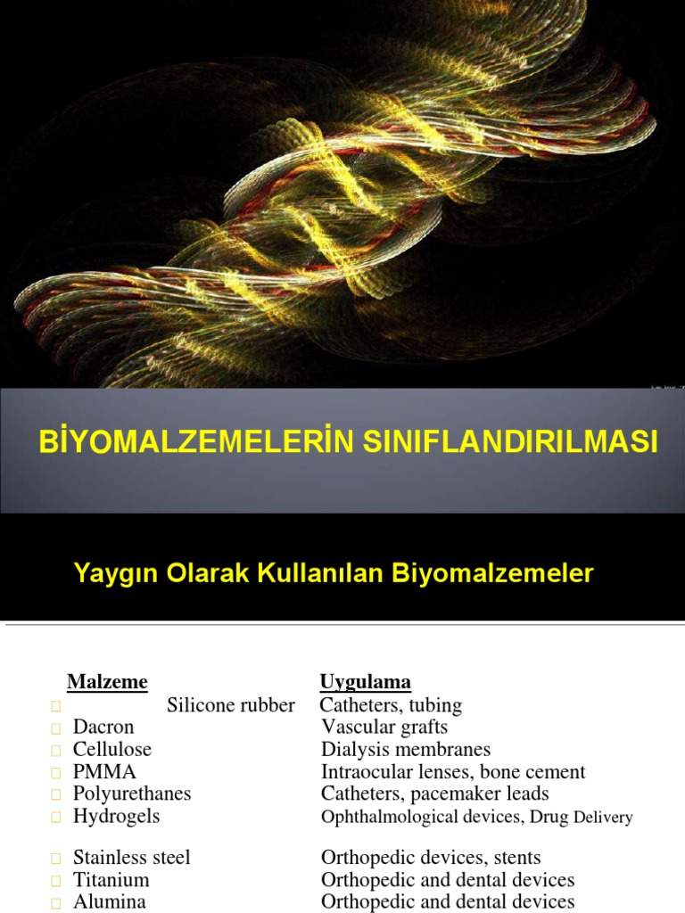 3 Classification | PDF | Biomaterial | Tissue Engineering