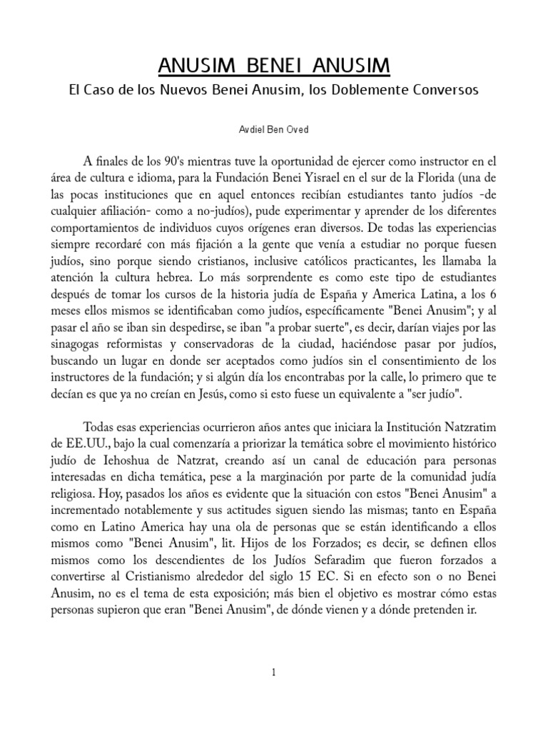 Anusim | PDF | Judios | Mesías
