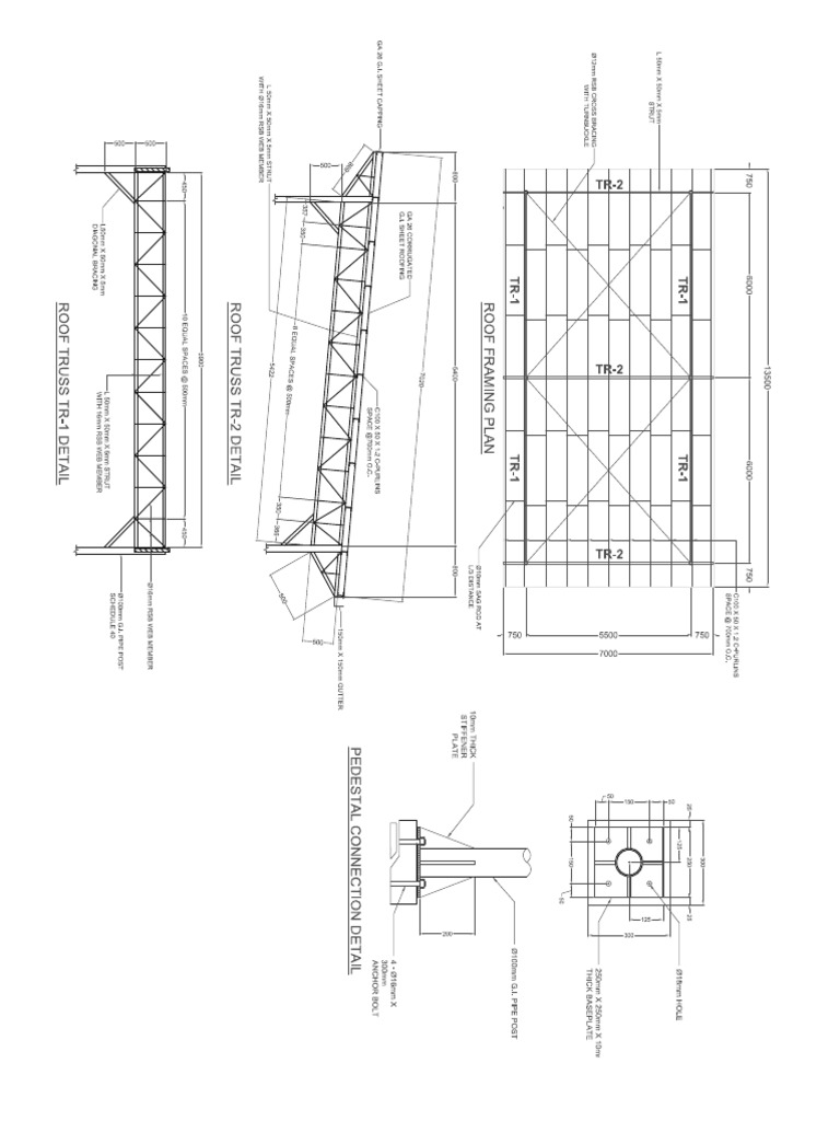 Roof Framing Plan and Details PDF | PDF