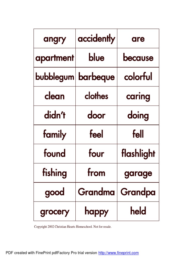 Spellingcards PDF | PDF