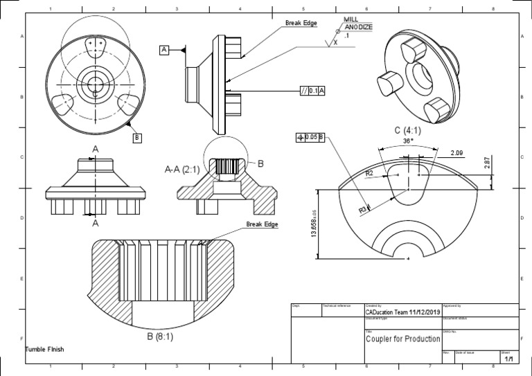 Coupler For Production Drawing v6 | PDF