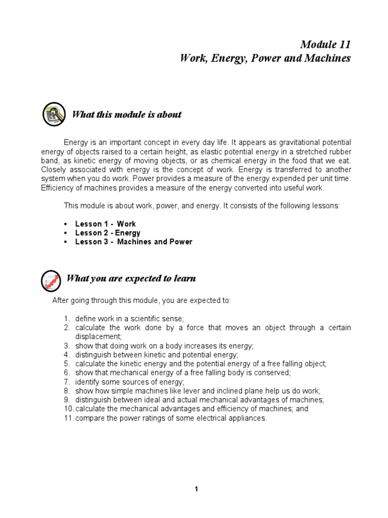 Module Sample Format For Math and Science | PDF | Potential Energy | Fuels