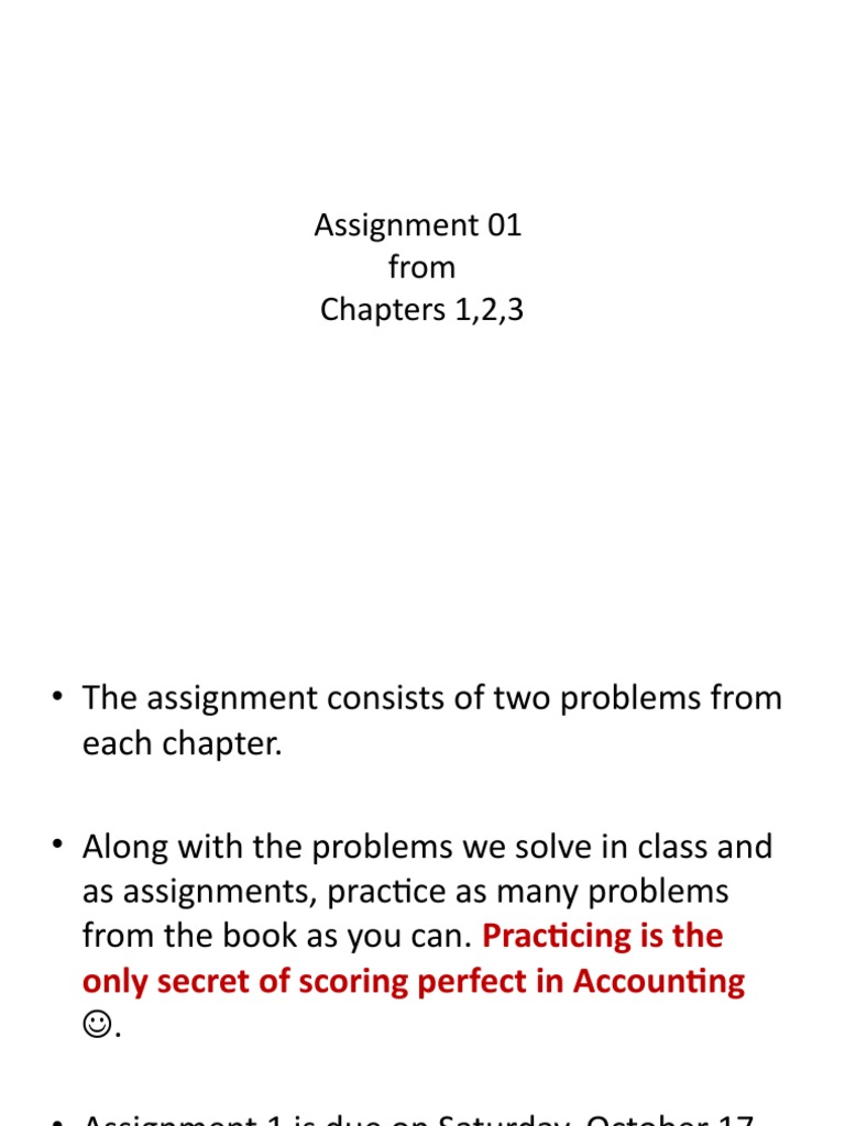 Accounting Assignment Guidelines | PDF