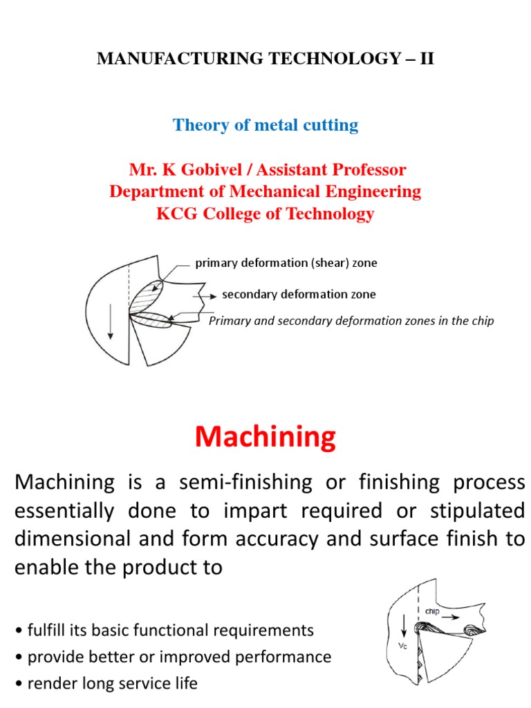 Overview of Metal Cutting Processes | PDF | Machining | Crafts