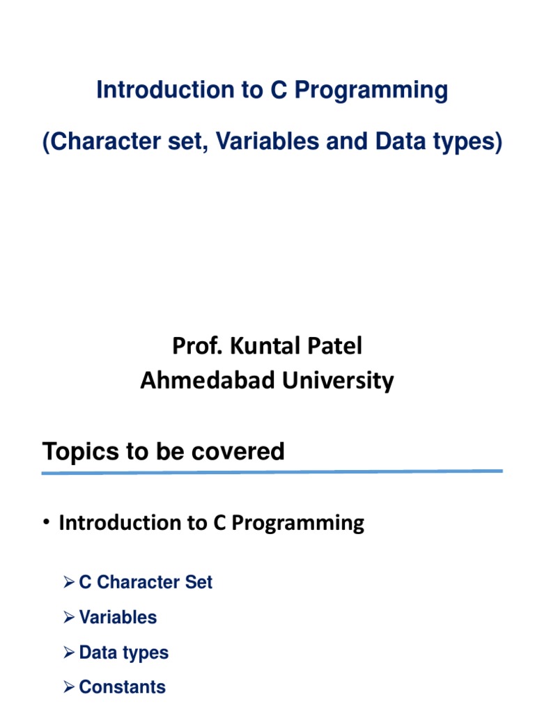 4 Character Set, Variables and Datatypes | PDF