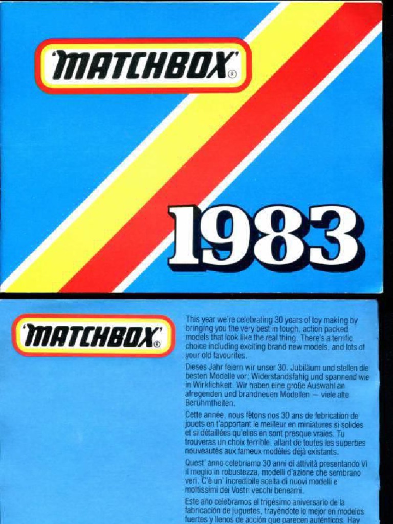 Matchbox Catalog 1983 | PDF