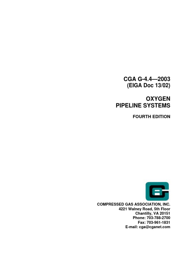 CGA G-4.4-2003: (EIGA Doc 13/02) | PDF | Pipe (Fluid Conveyance) | Pipeline Transport